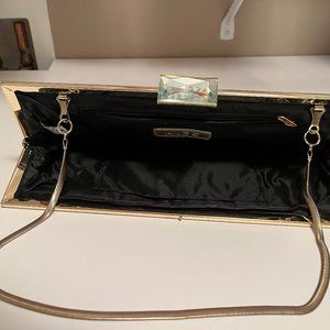 Aldo | Bags | Aldo Gold Clutch Evening Handbag With Diamond Ornate ...